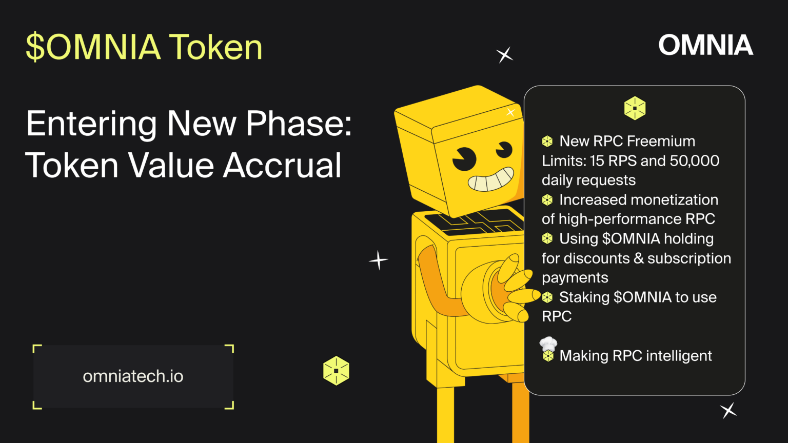 $OMNIA Token - Entering new phase of token value accrual - OMNIA